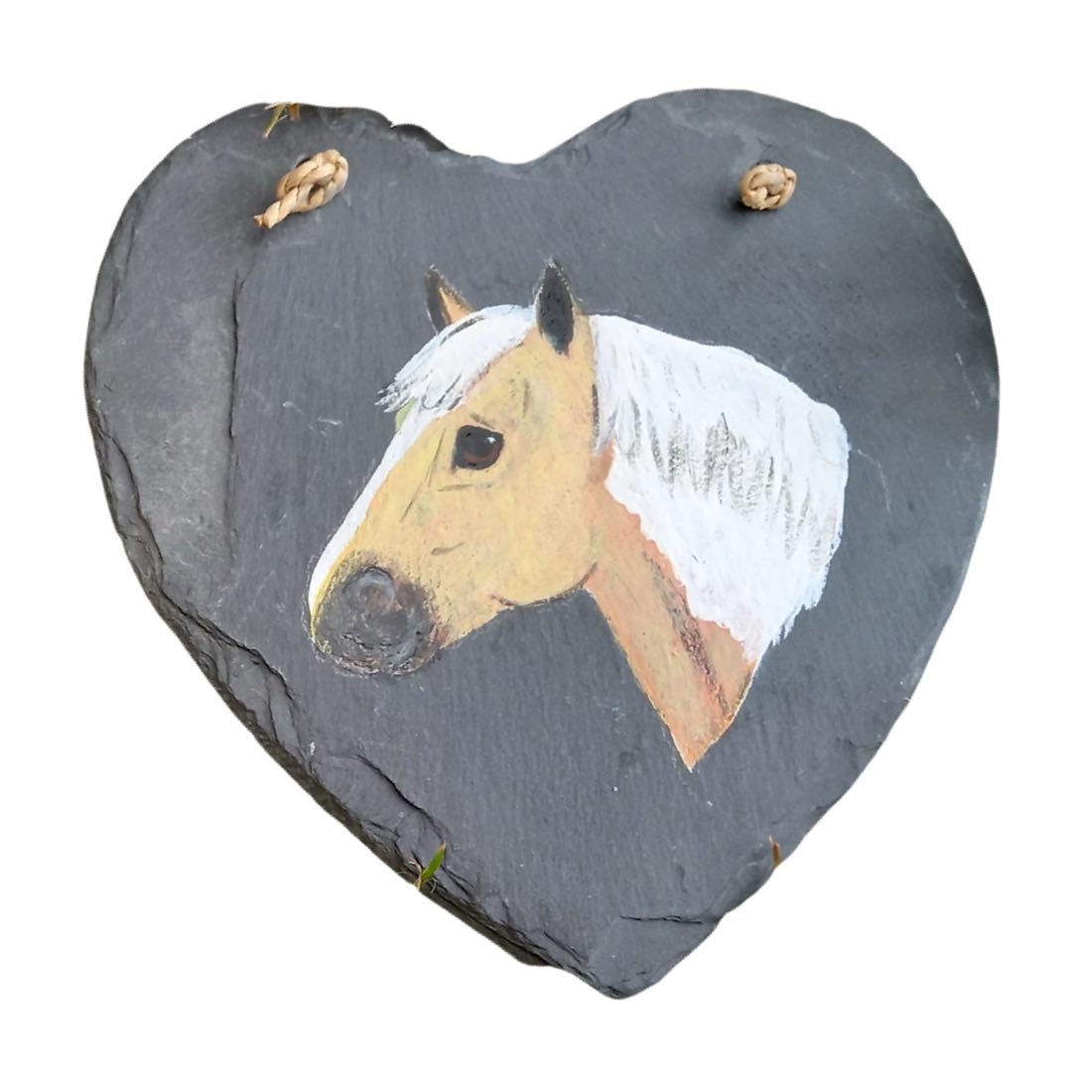 Personalised Slate Love Heart - Welsh Pony Plaques